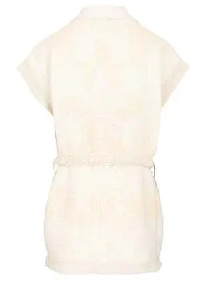 FORTE_FORTE Iris Velvet” Vest - White