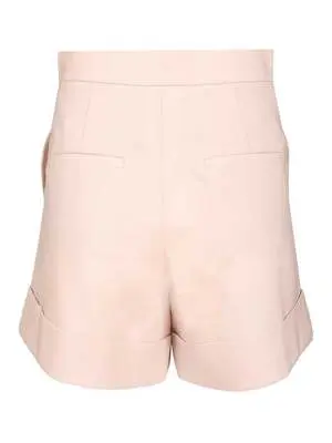 Max Mara Wool And Silk Canvas Shorts