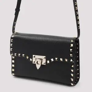 Valentino Garavani Small Rockstud Shoulder Bag - Black