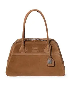 Miu Miu Vivant Suede Bag - Brown