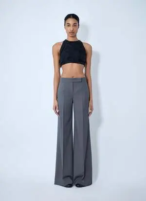 Max Mara Suede Halter Crop Top