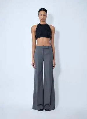 Max Mara Suede Halter Crop Top