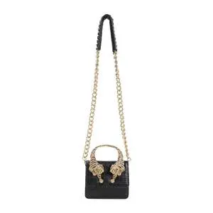 Roberto Cavalli Roar Small Flap Shoulder Bag - Black