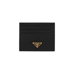 Prada Leather Card Holder - Black