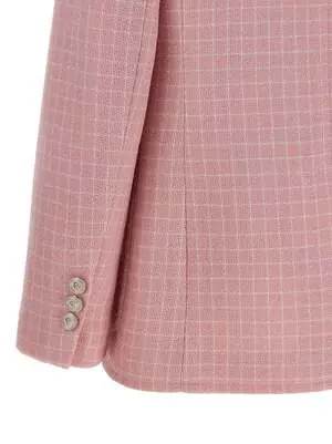Versace Checked Wool Crêpe Blazer