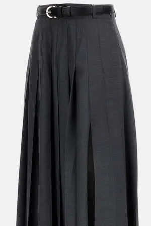 SELF-PORTRAIT Pleated Maxi Skirt