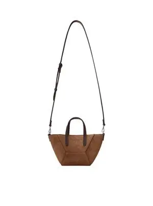 Brunello Cucinelli Mini Suede Bag With Shoulder Strap - Multicolor