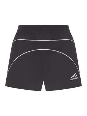 Balenciaga Techwear Shorts In Soft Technical Fabric - Black