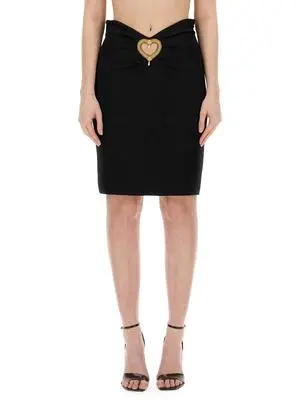 Moschino Heart Skirt - Black