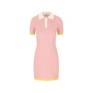 Fendi Short Sleeve Polo Collar Day Dress - Pink