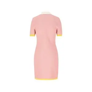 Fendi Short Sleeve Polo Collar Day Dress - Pink