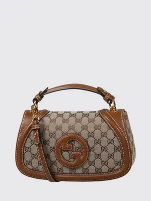 Gucci Blondie Medium Gg Fabric And Leather Handbag With Detachable Strap - Cream