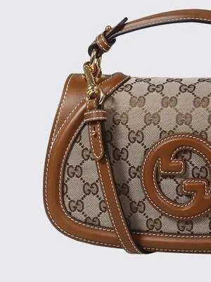 Gucci Blondie Medium Gg Fabric And Leather Handbag With Detachable Strap - Cream