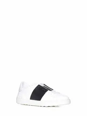 Valentino Garavani White Calfskin Open Sneakers - Multicolor