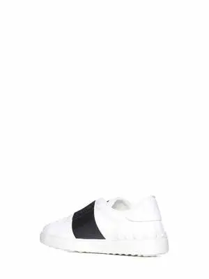 Valentino Garavani White Calfskin Open Sneakers - Multicolor