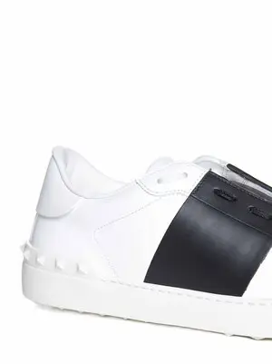 Valentino Garavani White Calfskin Open Sneakers - Multicolor