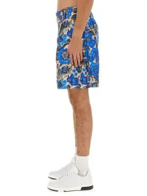 Moschino Short All Over Blue Flower