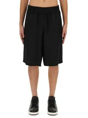 Moschino Bermuda With Logo - Black