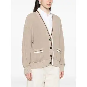 Brunello Cucinelli Neutrals Knitwear Cardigans