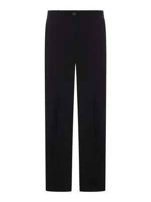 TOTEME Single-pleated Cotton Trousers - Black
