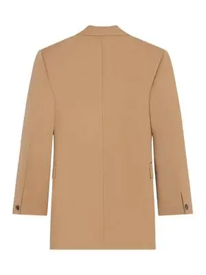 Celine Colonne Wool Jacket With Diagonal Weave