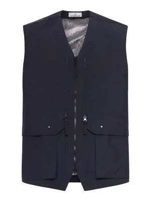 Stone Island Technical Vest With Double-slider Zip