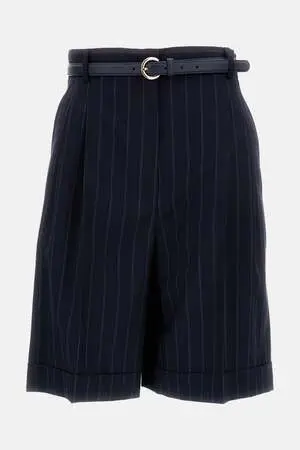 Max Mara Pinstriped Ere Bermuda - Multicolor