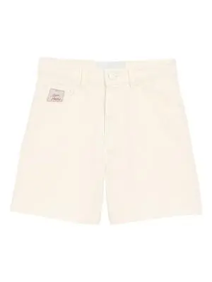 AMI Paris Cotton Twill Shorts - White