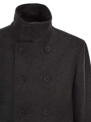 Herno Double-breasted Coat In Wool Blend
