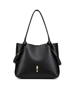 CHRISTIAN LOUBOUTIN Bettina Small Calfskin Tote Bag - Black