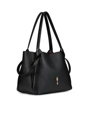 CHRISTIAN LOUBOUTIN Bettina Small Calfskin Tote Bag - Black