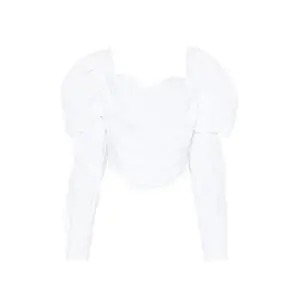 VIVIENNE WESTWOOD Puff Sleeve Sweetheart Neck Blouse - White