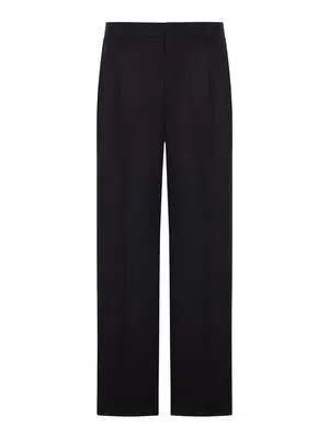 AMI Paris Tailored Wool Trousers With Pences - Black