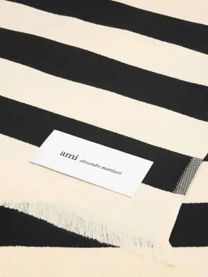 AMI Paris Striped Beach Towel