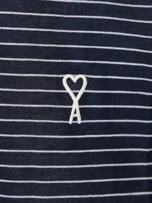 AMI Paris Striped Cotton Jersey T-shirt