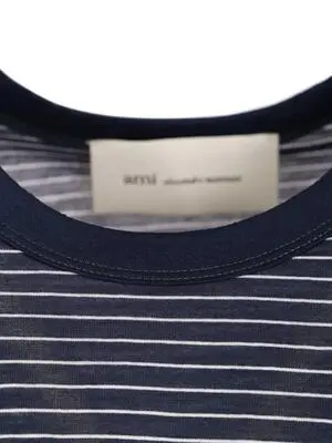 AMI Paris Striped Cotton Jersey T-shirt