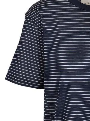 AMI Paris Striped Cotton Jersey T-shirt