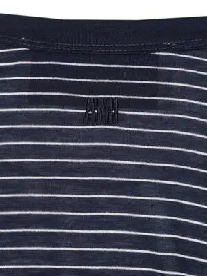 AMI Paris Striped Cotton Jersey T-shirt