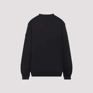 Moncler Cotton Jersey Logo Sweatshirt - Black