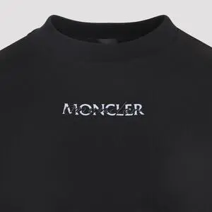 Moncler Cotton Jersey Logo Sweatshirt - Black