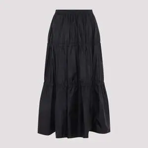 Moncler Technical Polyamide Maxi Skirt - Black