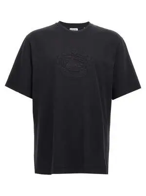 Burberry Logo Embroidery T-shirt - Black