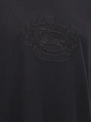 Burberry Logo Embroidery T-shirt - Black