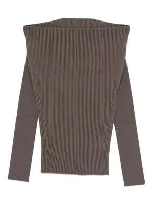 Rick Owens Wool Off-shoulder Sweater - Multicolor
