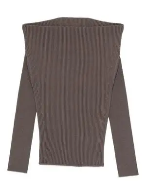 Rick Owens Wool Off-shoulder Sweater - Multicolor