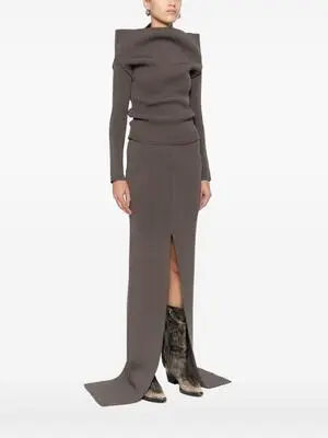 Rick Owens Wool Off-shoulder Sweater - Multicolor