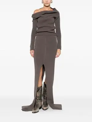 Rick Owens Wool Off-shoulder Sweater - Multicolor