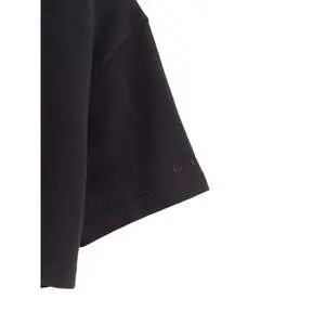 Balenciaga Embroidered Logo Cropped Short Sleeve Top
