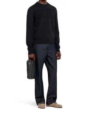 Gucci Cotton Knitted Sweater With Intarsia