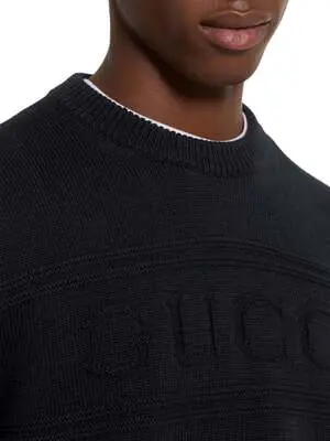 Gucci Cotton Knitted Sweater With Intarsia